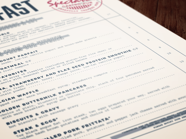 Spectators: Menu Set & Collateral – Graphic Design & Advertising